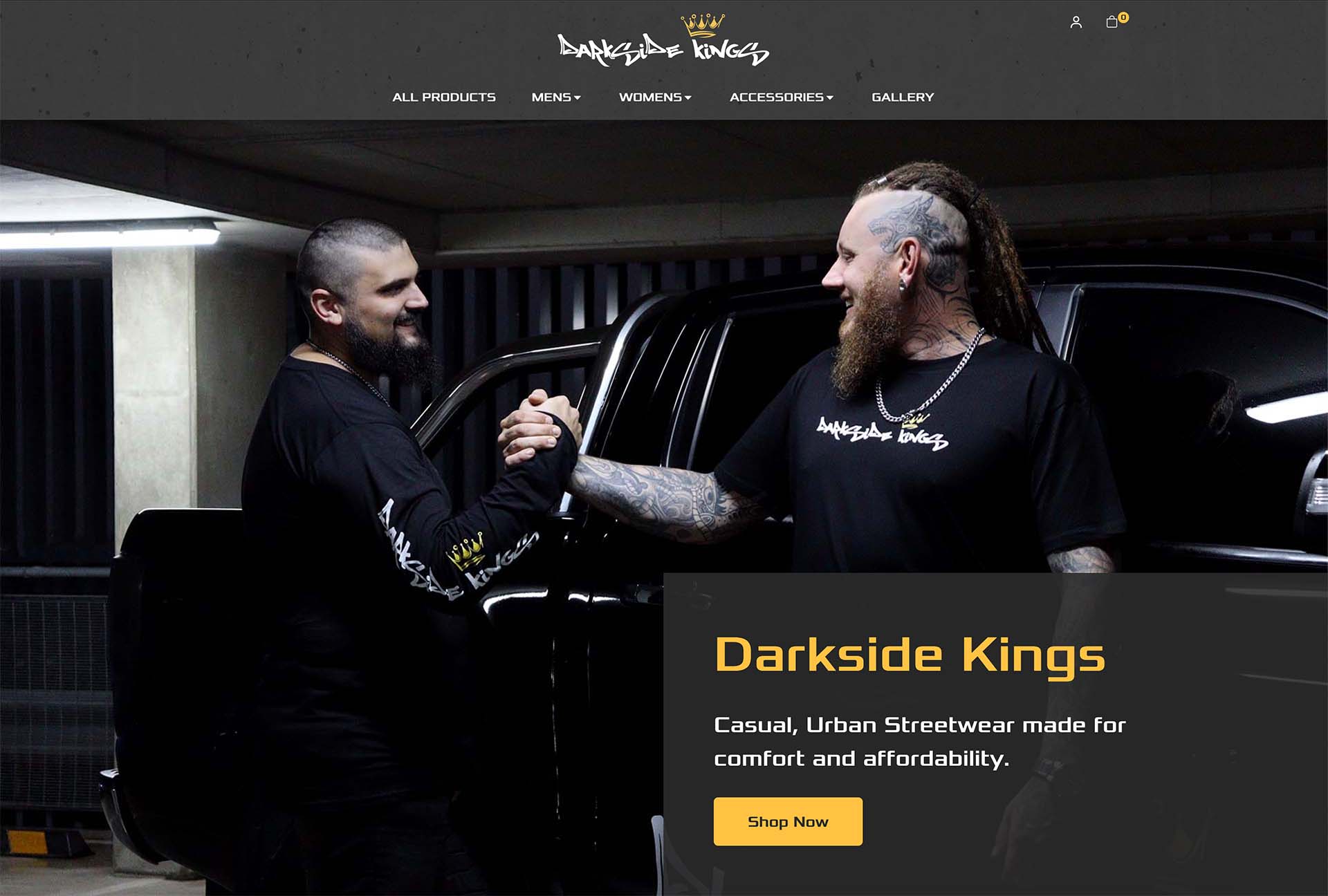 Darkside Kings Clothing eCommerce Website | Nightowl Design Studio